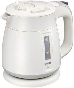 tiger thermos electric kettle 800ml white wakuko pcf-g080-w tiger