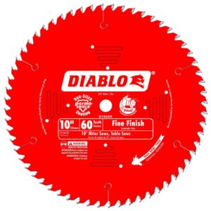 diablo d1060x 10" x 60 tooth fine finish blade