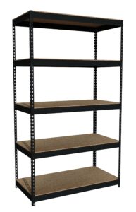 office dimensions riveted steel shelving 5-shelf unit