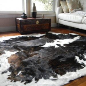 rodeo Cowhide Rug Dark Brindle Size 6x8 Feet Dc