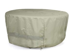 covermates round accent table cover - patio outdoor furniture cover, water resistant outdoor ottoman/side table cover, elite 300d polyester, 36diameter x 25h, khaki