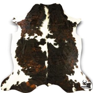 rodeo cowhide rug dark brindle size 6x8 feet dc