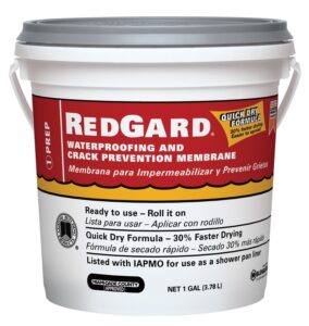 custom building products redgard ready to use pink waterproofing and crack prevention 1 gal.