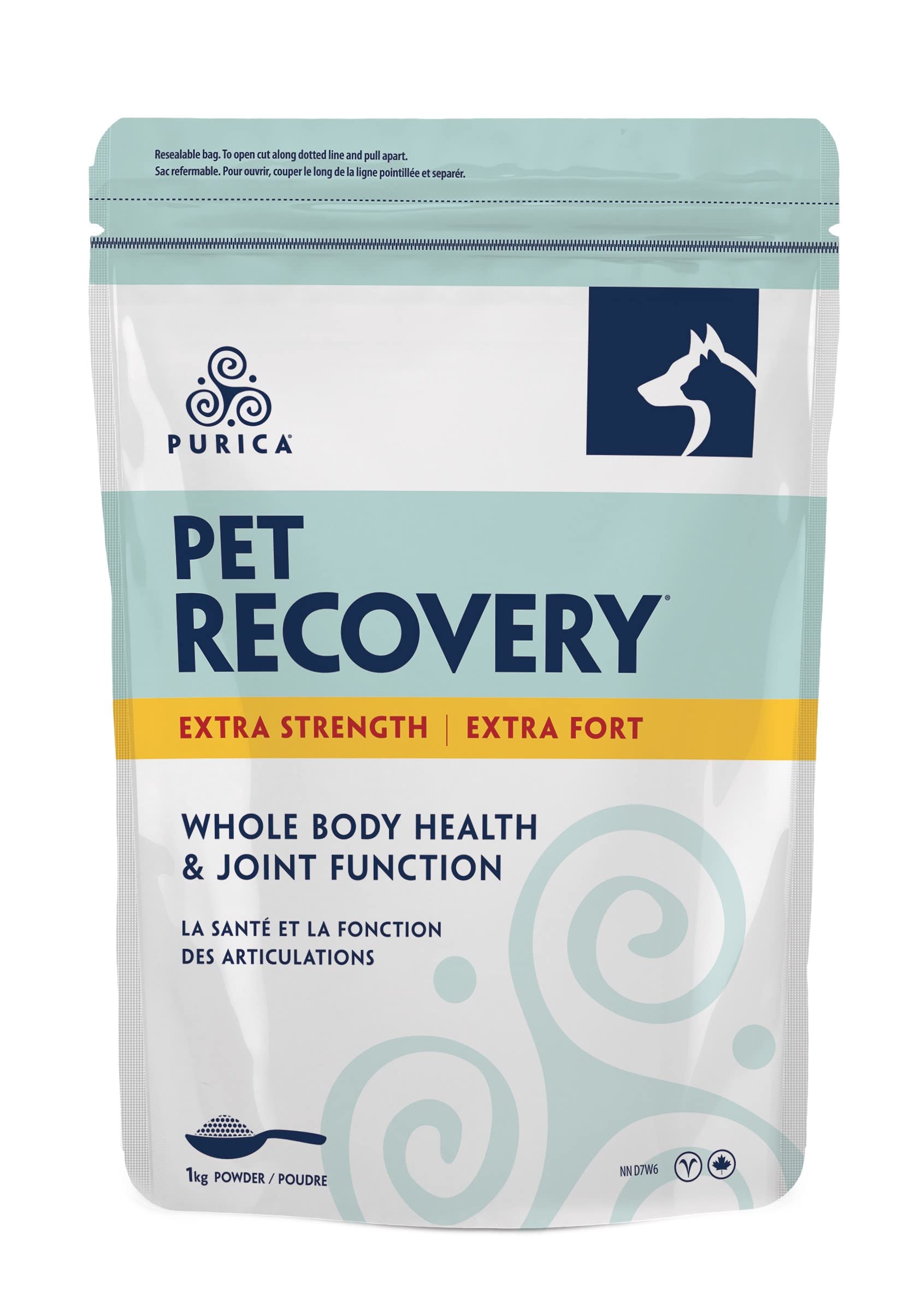 PURICA Pet Recovery Extra Strength - Joint Support for Cats & Dogs - Glucosamine - Vitamins for Joint Health. Suitable for Small & Large Breeds - Transform Your Pet's Well-Being with 1Kg Powder