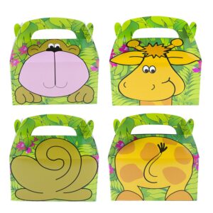 Safari Zoo Animals Treat Gift Boxes Birthday Party Favor Jungle Theme 12 Pack By Super Z Outlet