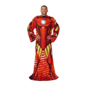 marvel 1mar024000002ret 's iron man, "being iron man" adult comfy throw blanket, 48" x 71", multi color