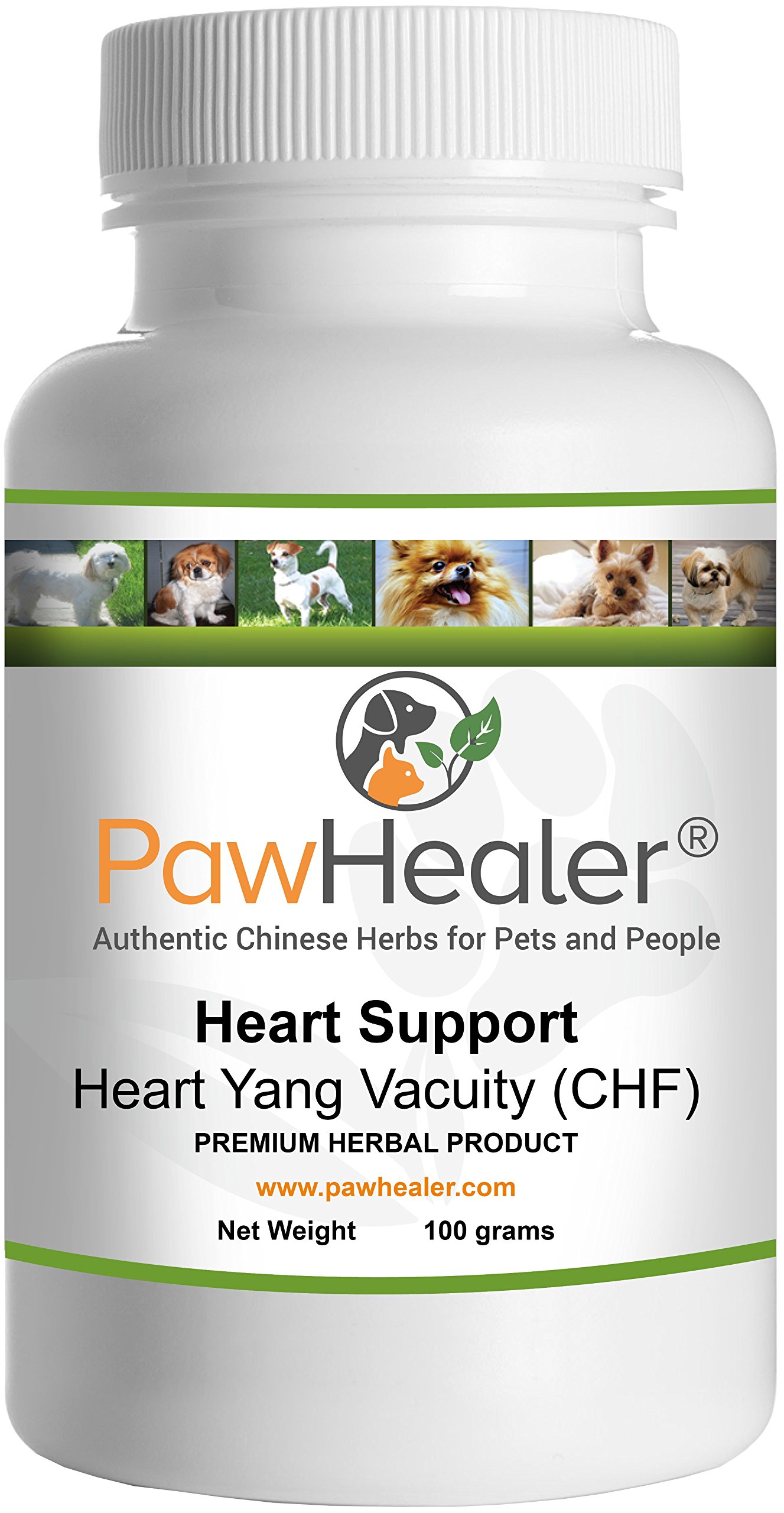 Heart Support - Heart-Yang Vacuity (CHF) - Coughing, Gagging, Wheezing Due to Heart Condition - 100 Grams-Herbal Powder-Remedy for Dogs & Pets