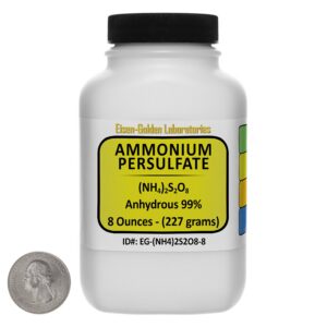 ammonium persulfate [(nh4) 2s2o8] 99% acs grade powder 8 oz in a space-saver bottle