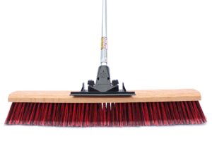 flexsweep unbreakable commercial push broom (contractors 24 inch) fine bristles