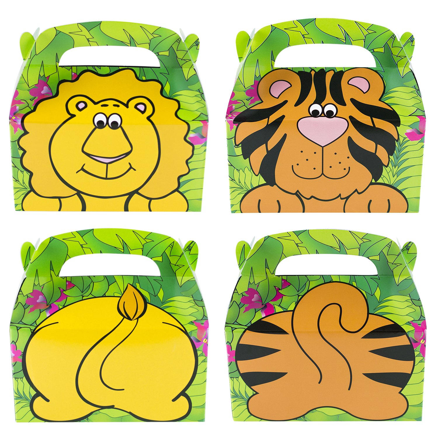 Safari Zoo Animals Treat Gift Boxes Birthday Party Favor Jungle Theme 12 Pack By Super Z Outlet