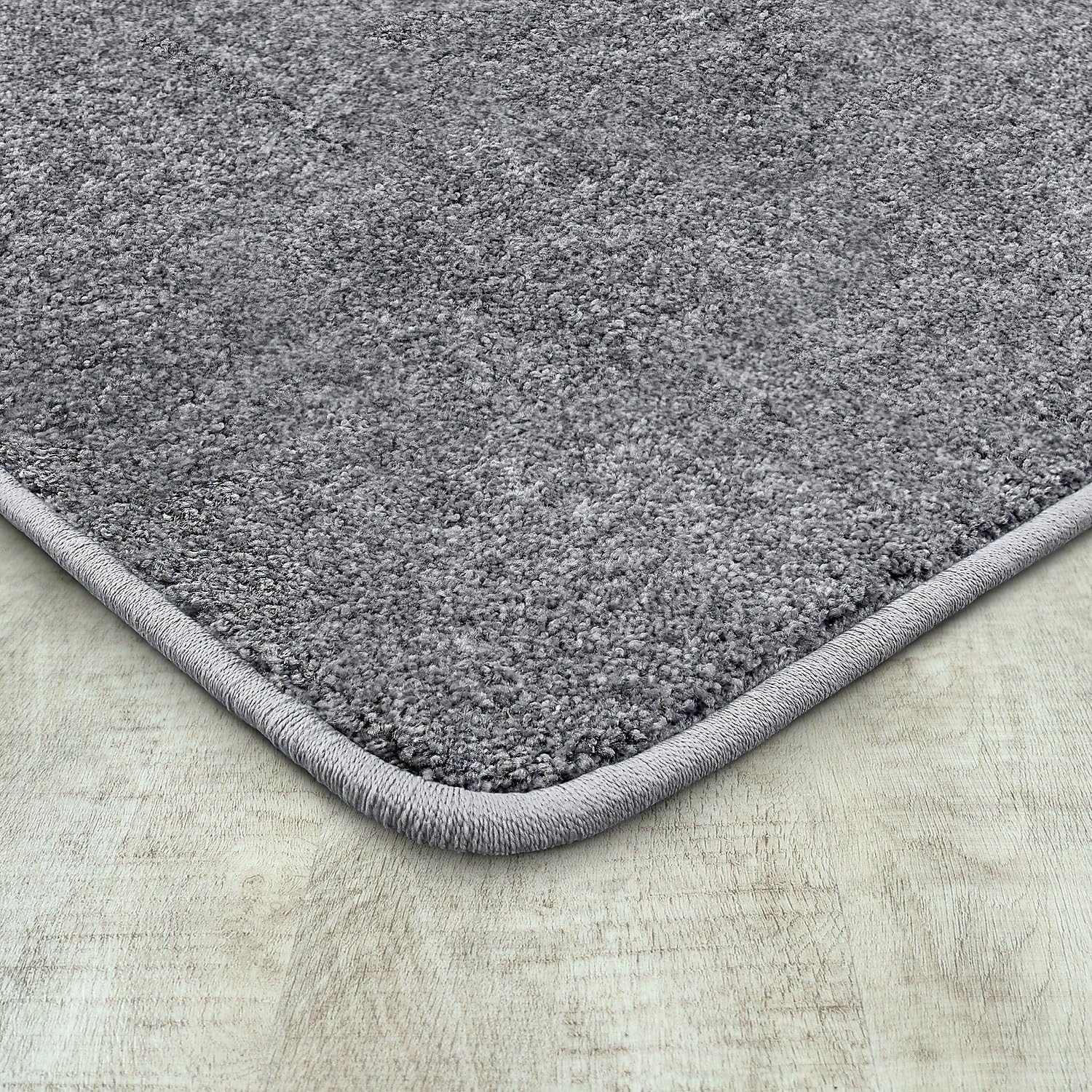 Joy Carpets Endurance Solid Colored Area Rug in Color Silver, 12' x 7'6"