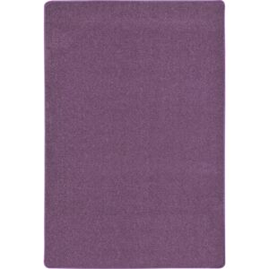 joy carpets endurance solid colored area rug in color purple, 12' x 6'