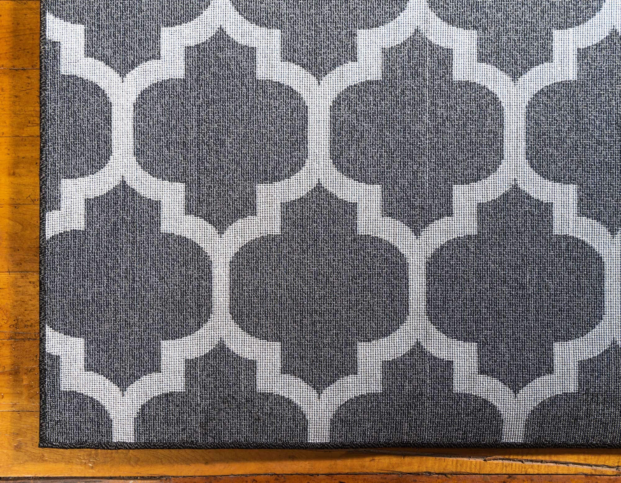 Unique Loom Trellis Collection Area Rug - Philadelphia (5' 1" x 8' Rectangle Black/Beige)