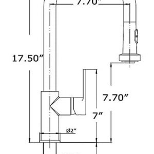 LaToscana 92PW591LL Elix Single Handle Pull-Down Spray Kitchen Faucet, Brushed Nickel