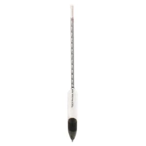 vee gee 6609-10 baume heavy hydrometer, 0 to 35 degree baume range, 0.5 degree subdivision, 305 mm length, 60 degree f standard temperature