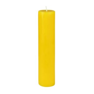 2 x 9 yellow pillar candle