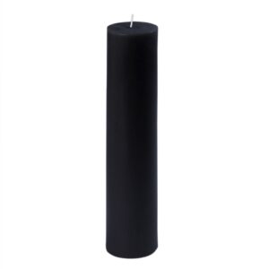 2 x 9 black pillar candle