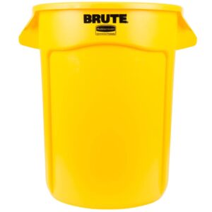 rubbermaid brute round container - 32-gallon capacity - yellow - yellow