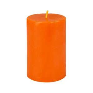 jeco 3 inch orange pillar candle