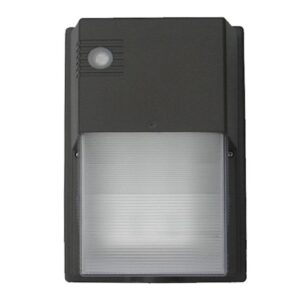 morris 71423 led mini wall pack, photocell, 30w, bronze, 3022 lm, equal to 100w metal halide, 120-277v