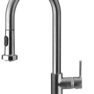 LaToscana 92PW591LL Elix Single Handle Pull-Down Spray Kitchen Faucet, Brushed Nickel