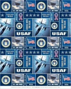 sykel enterprises fleece united states of america air force usa military fleece fabric print by the yard ousaf012s