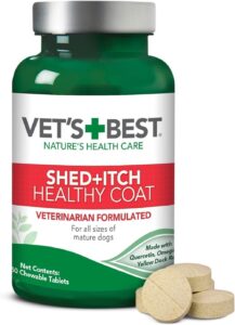 veterinarian's best healthy coat shed and itch relief chewable tablets (2 pack - 100 tablets)