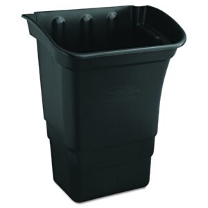 rubbermaid commercial rcp 3353-88 bla rcp335388bla optional utility cart refuse/utility bin, rectangular, 8 gal, black