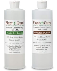 vegetable glycerin/glycerine & propylene glycol 16 oz value pack food grade usp kosher 100% pure