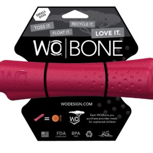 Wo Bone Dog Toy Cranberry Small