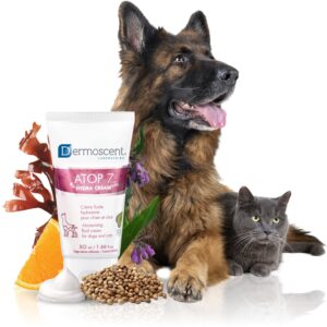 dermoscent atop 7 hydra cream for dogs & cats for dry & allergy-prone skin relief - veterinarian dermatologist formulated - 50 ml / 1.66 fl. oz.