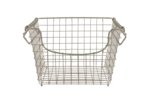 spectrum diversified scoop stacking storage basket, medium, satin nickel (03277)