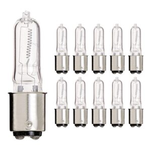 kor (pack of 10) q75cl/dc - 120-volt - halogen jd type t4 - ba15d - dc bayonet base - 75-watt - clear light bulbs