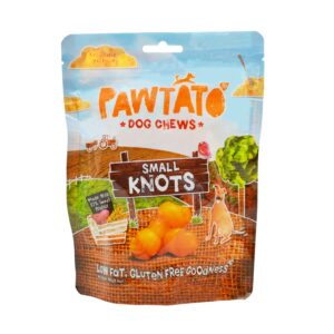 benevo vegan pawtato dog chews (small knots)