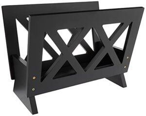 frenchi home furnishing contemporary magazine rack, black