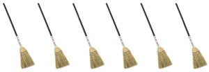 (6 pack value bundle) rcp6373bro lobby corn-fill broom, 38-in handle, brown