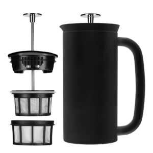 espro - p7 french press - double walled stainless steel insulated coffee and tea maker with micro-filter