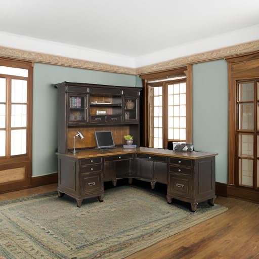 Martin Furniture Hartford Hutch, Brown - Fully Assembled