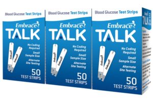 embrace blood glucose test strips 150ct