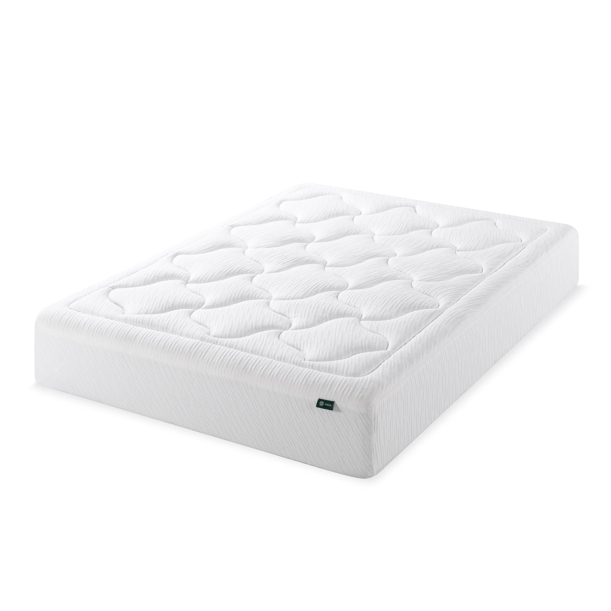 ZINUS 12 Inch Cloud Memory Foam Mattress, Full, Fiberglass Free, Pressure Relieving, Mattress in A Box, CertiPUR-US Certified, White