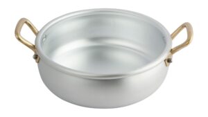 ottinetti 28cm "donna" brushed aluminium ligure saucepan with lid, medium, silver