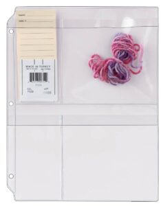 storesmart® - yarn organizer with flaps - 4-pocket binder page - 10-pack - r931f-yarn-10