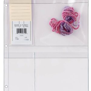 StoreSMART® - Yarn Organizer with Flaps - 4-Pocket Binder Page - 10-Pack - R931F-YARN-10