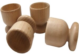 efo wooden egg cups - boiled egg holder - easter decor - arts and crafts diy unfinished wood - easter gift - egg cup set of 4