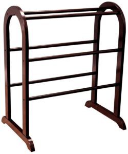 frenchi home furnishing quilt rack, cherry finish