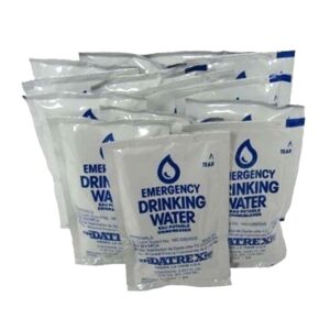 datrex emergency water packet 4.227 oz - 3 day/72 hour supply (18 packs) , white