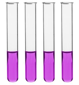 24pk test tubes, 25ml - borosilicate 3.3 glass - 1.2mm thick walls, beaded rim - superior heat & chemical durability - 5.9" tall, 0.7" diameter - eisco labs