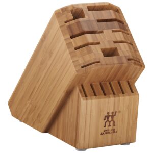 zwilling 16-slot pro knife block-bamboo, natural color