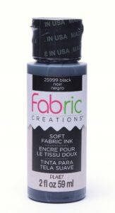 fabric creations fabric ink in assorted colors (2-ounce), black