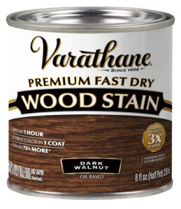 varathane 262025 varathane-262025 premium fast dry wood stain, half pint, dark walnut